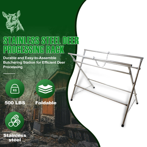 Deer Game Hunting Hoist Processing Rack Stand, Skinning Station Equipm ...