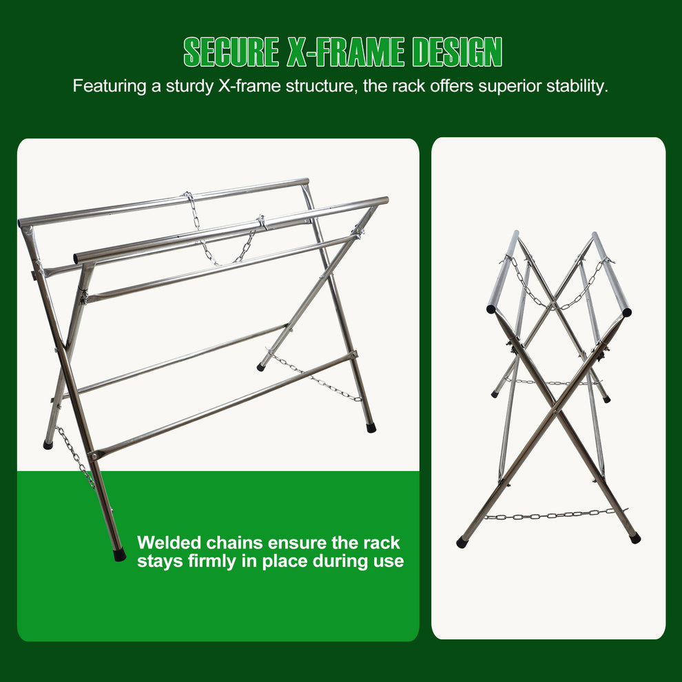 Deer Game Hunting Hoist Processing Rack Stand, Skinning Station Equipm ...